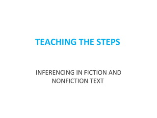 Inferencing july12 slides | PPT | Science