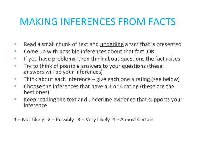Inferencing july12 slides | PPT | Science