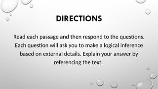 INFERENTIAL-READING a powerpoint presentation | PPTX