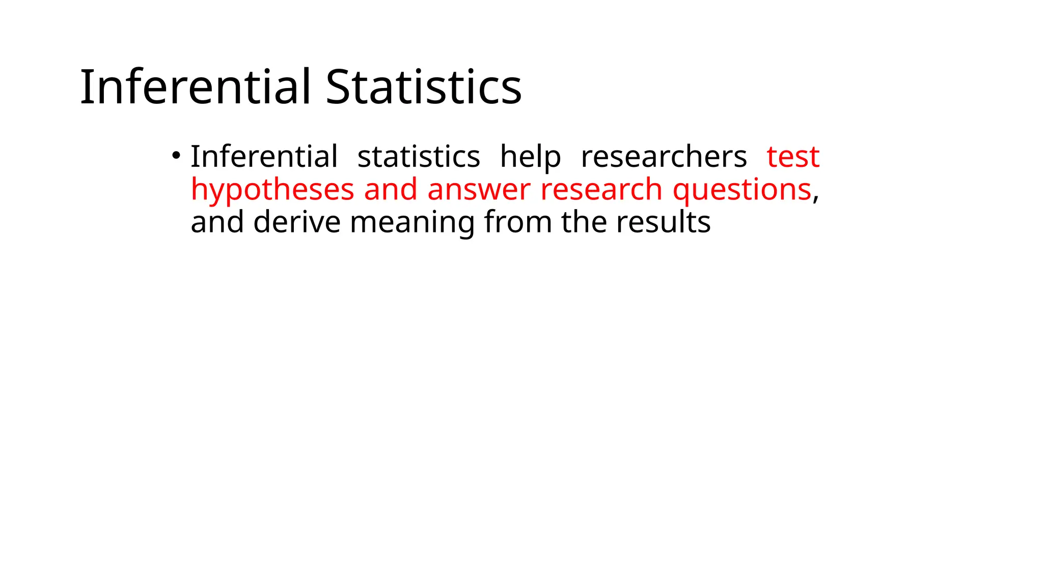 Inferential Applied Statistics for researchers | PPTX
