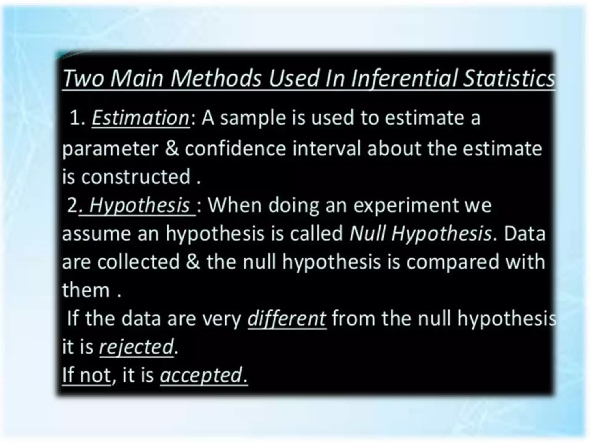Inferential Statistics | PPSX
