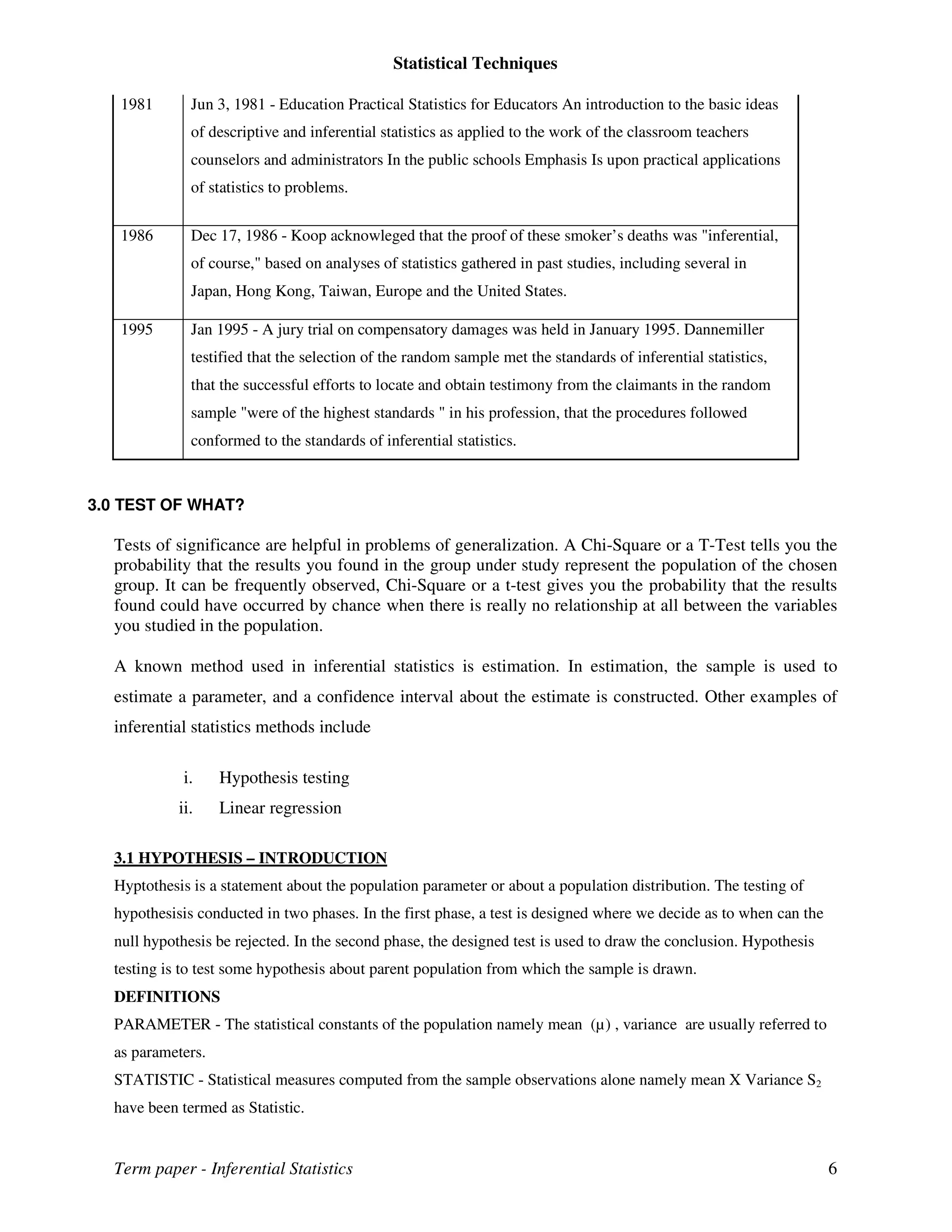 Inferential statistics | PDF