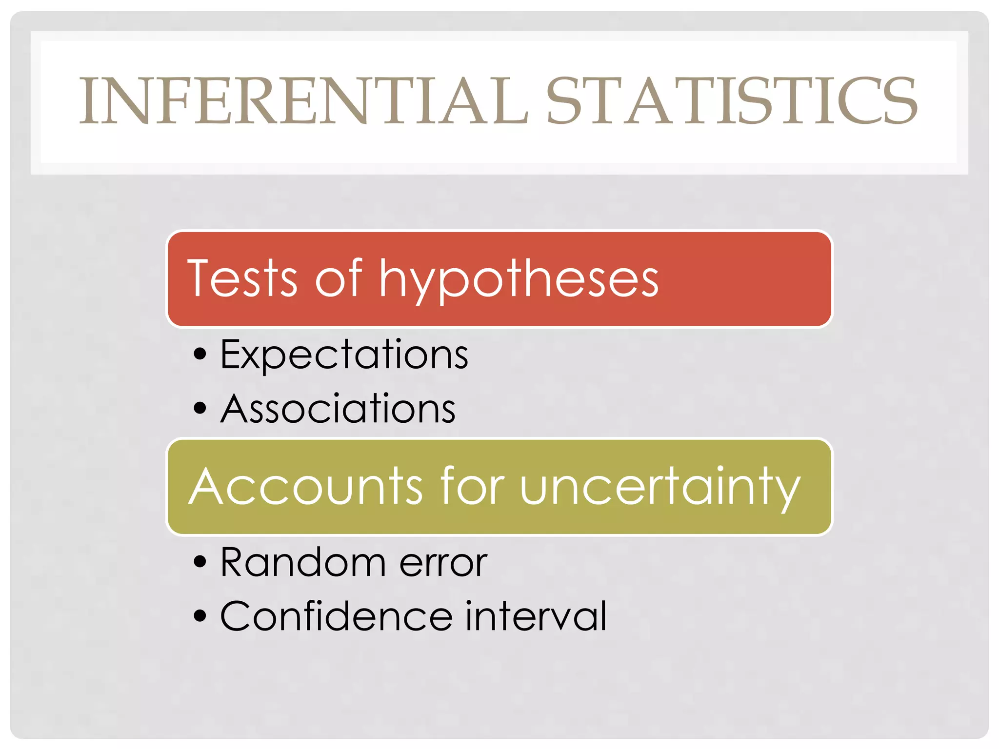 Statistics for Librarians, Session 3: Inferential statistics | PPTX