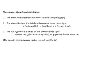 hypothesis testing overview | PPTX