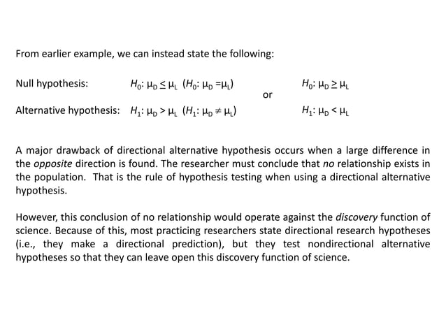 hypothesis testing overview | PPT