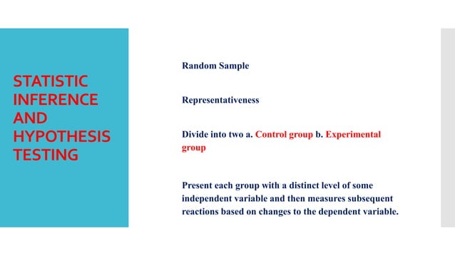 Inferential statistics | PPTX