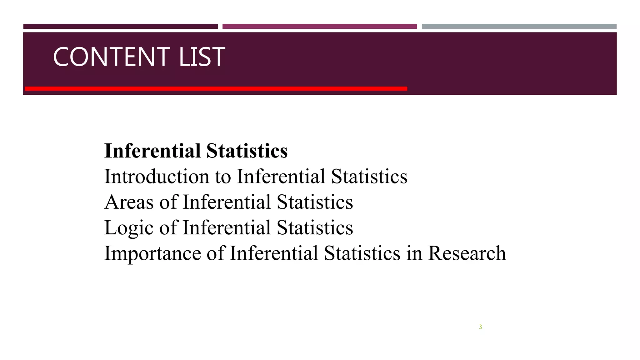 Basics of Educational Statistics (Inferential statistics) | PPTX