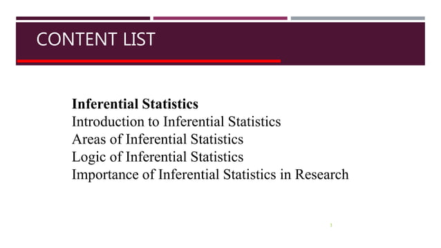 Basics of Educational Statistics (Inferential statistics) | PPTX