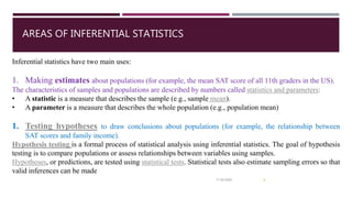 Basics of Educational Statistics (Inferential statistics) | PPTX