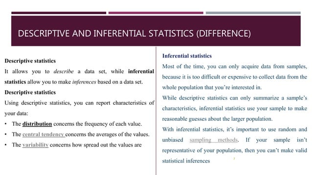 Basics of Educational Statistics (Inferential statistics) | PPTX