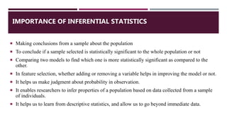 Basics of Educational Statistics (Inferential statistics) | PPTX