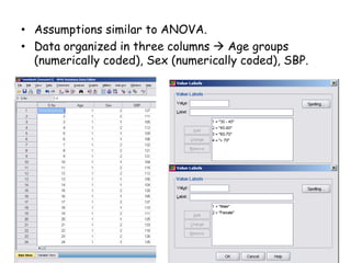 Inferential statistics quantitative data - anova | PPT
