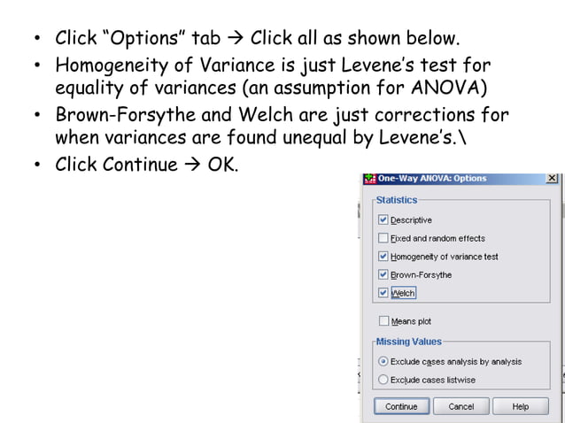 Inferential statistics quantitative data - anova | PPT