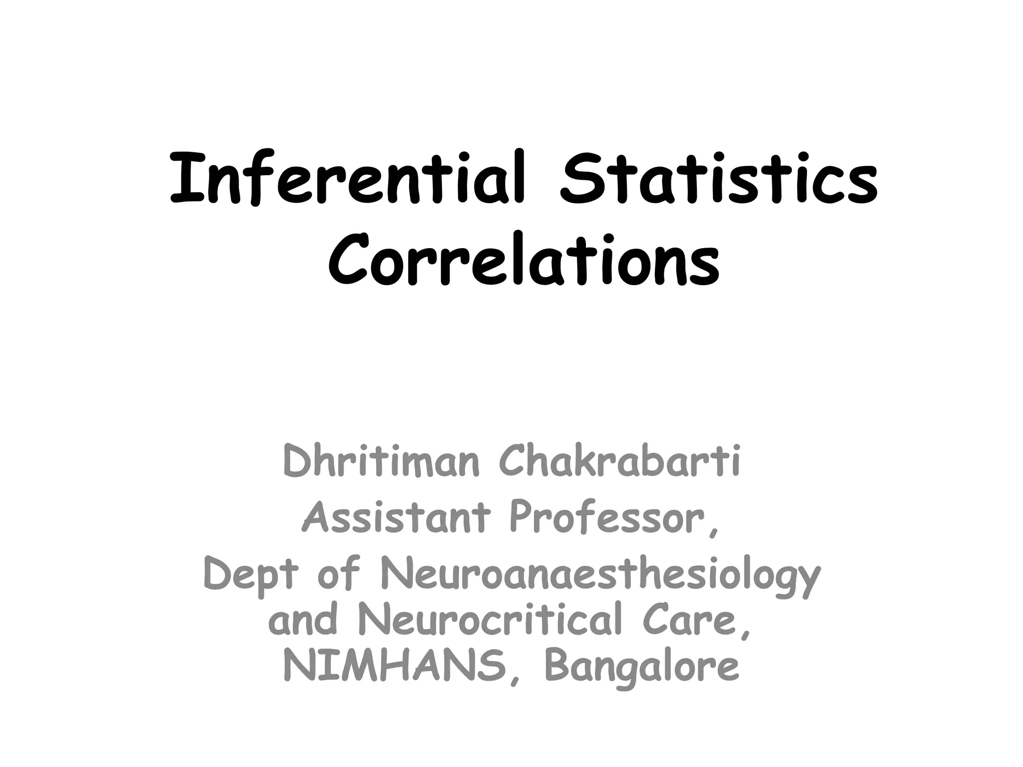 Inferential statistics correlations | PPTX | Physics | Science