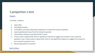 Inferential Statistics (Melrose High School Library) | PPTX ...