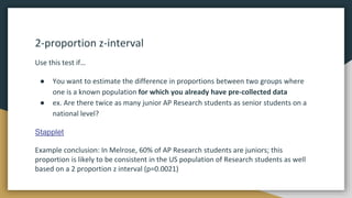 Inferential Statistics (Melrose High School Library) | PPTX ...