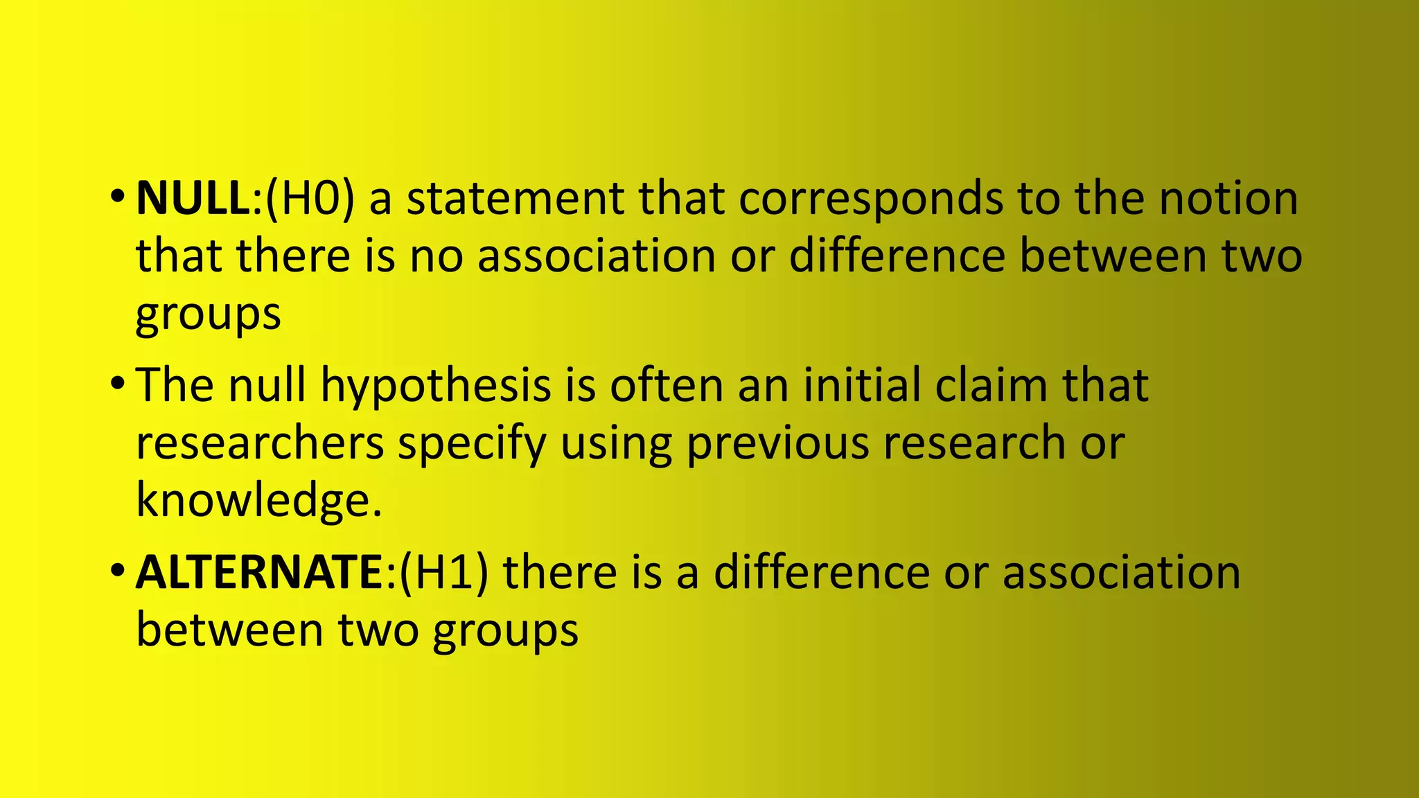 Inferential Stats Hypothesis Testingpptx Science