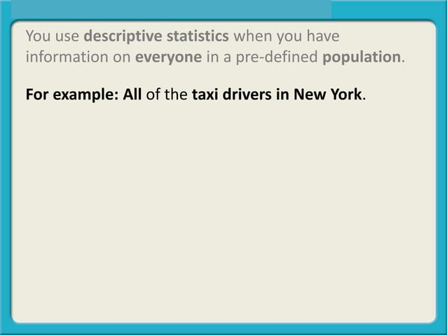 Inferential vs descriptive 2.0 | PPTX