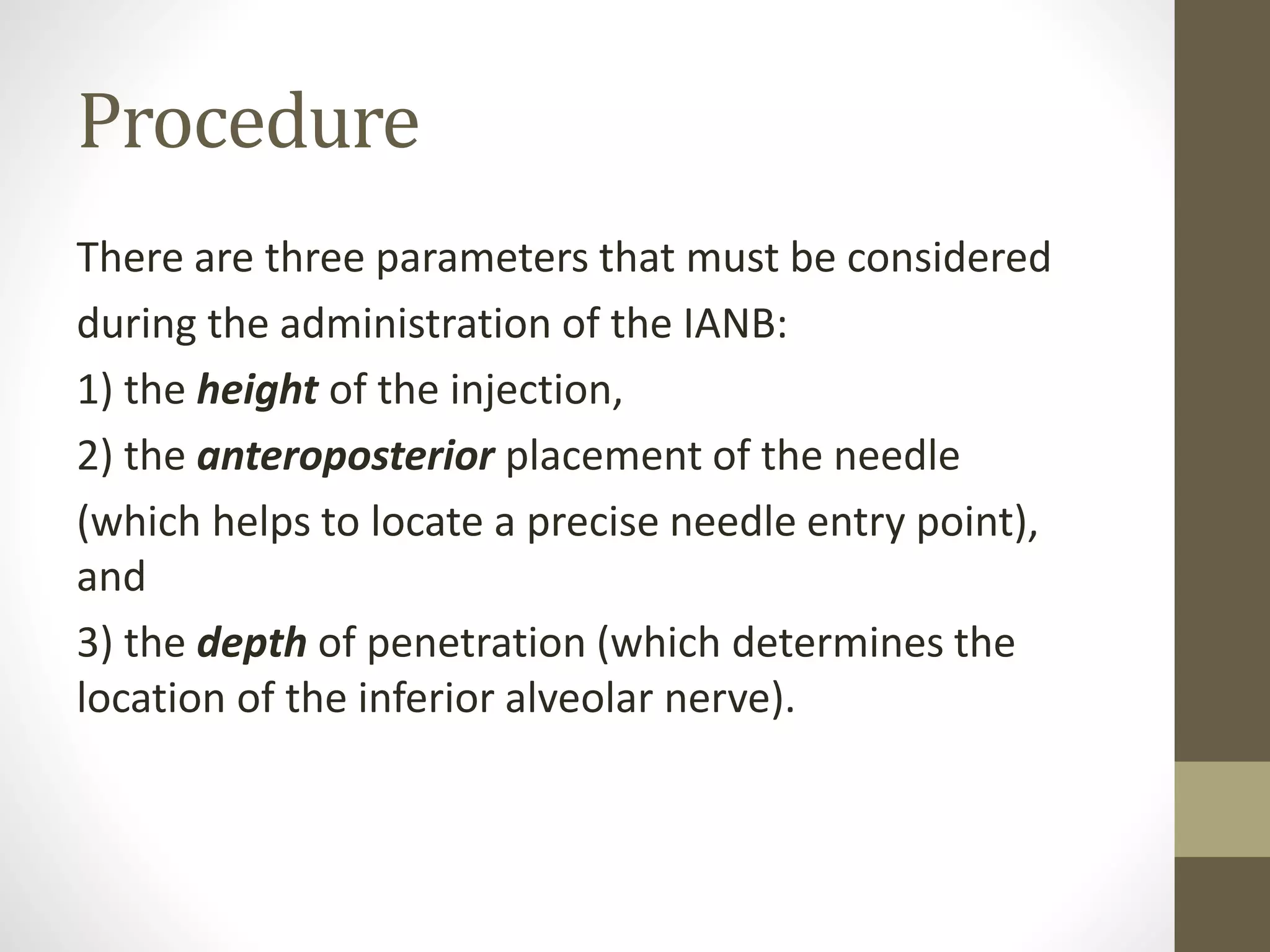 Mandibular Anesthesia : Inferior alveolar nerve block | PPTX