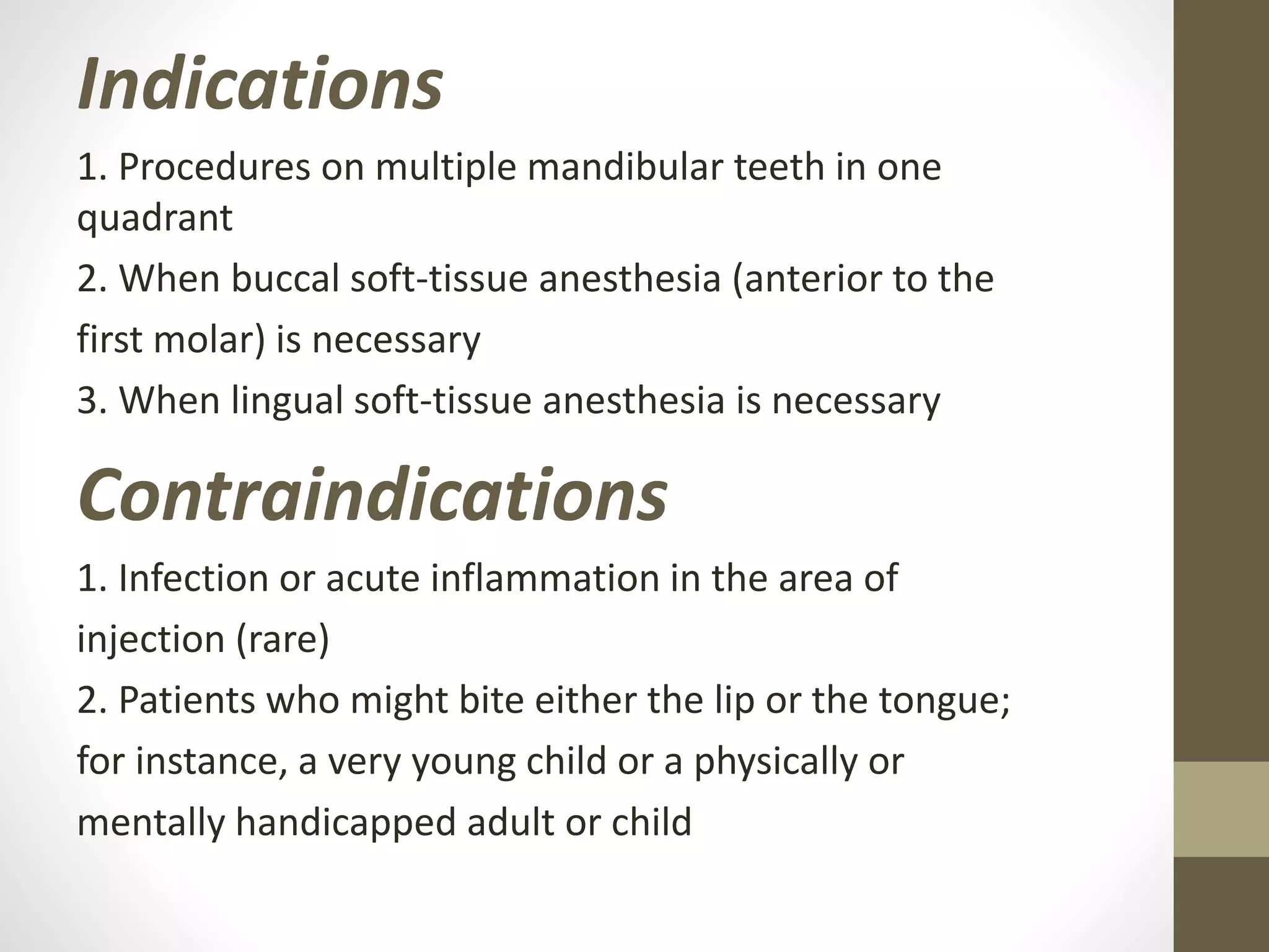 Mandibular Anesthesia : Inferior alveolar nerve block | PPTX