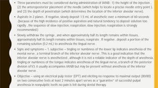 Inferior alveolar nerve block | PDF