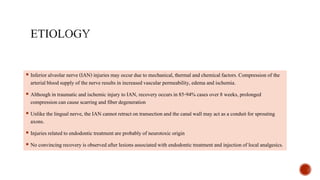 Inferior alveolar nerve injury | PPTX