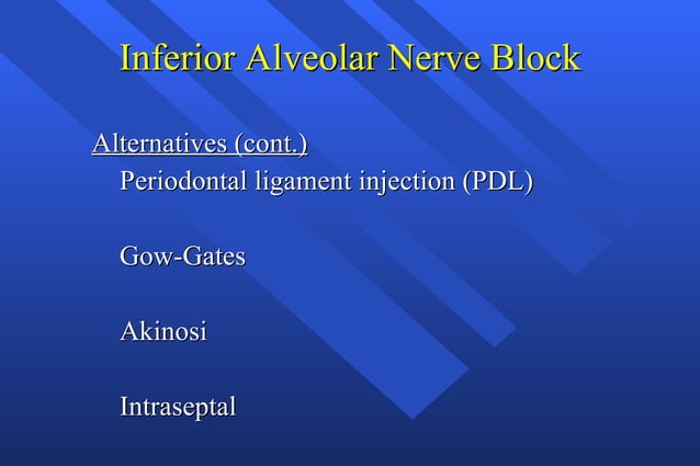 Inferior Alveolar Nerve Block | PPT | Death, Injury, or Military ...