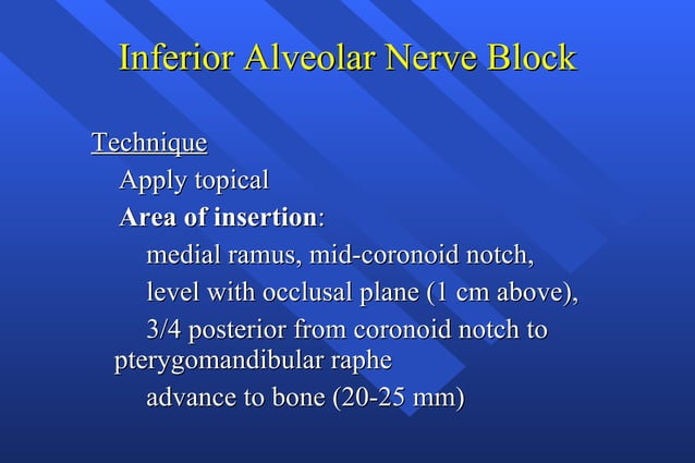Inferior Alveolar Nerve Block | PPT | Death, Injury, or Military ...