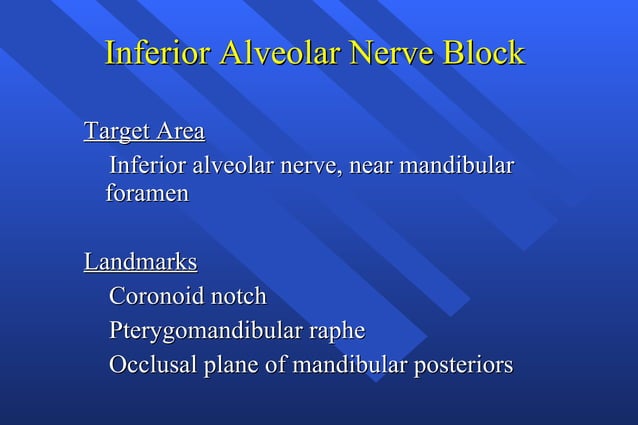 Inferior Alveolar Nerve Block | PPT | Death, Injury, or Military ...