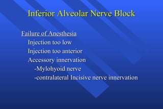 Inferior Alveolar Nerve Block | PPT