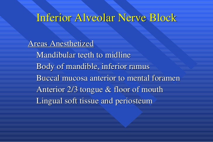 Inferior Alveolar Nerve Block Ppt Powerpoint
