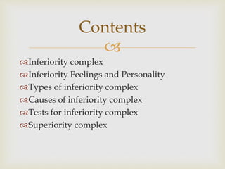 Inferiority and superiority complex | PPTX