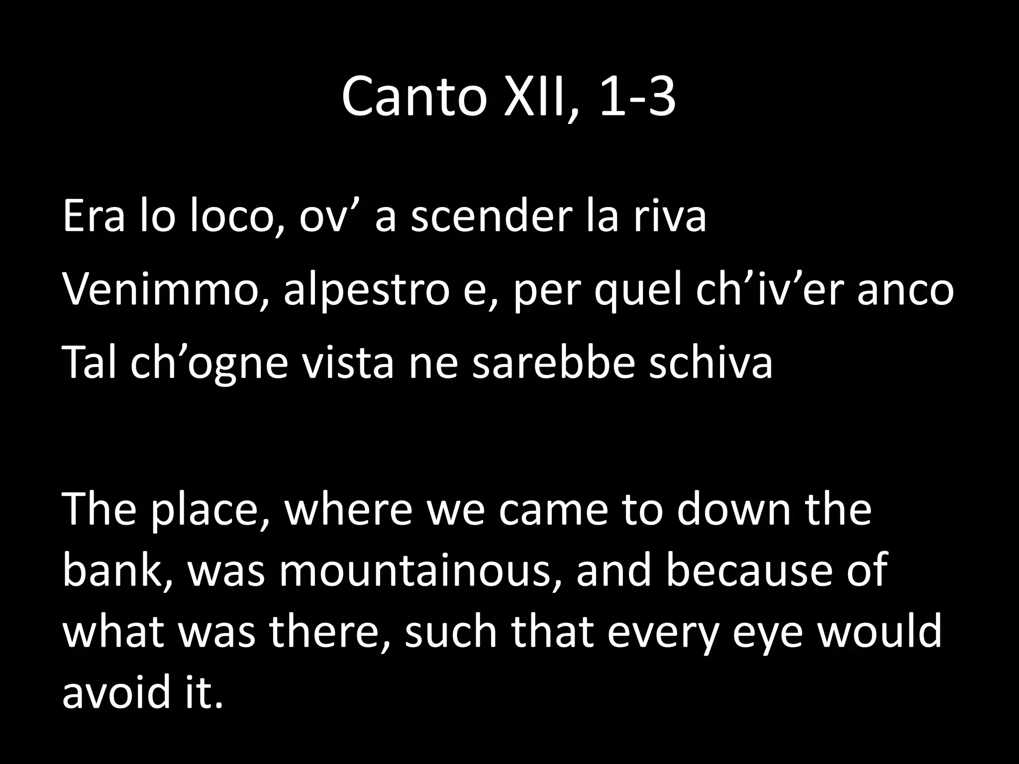Inferno canto xii, 1 3 | PPTX