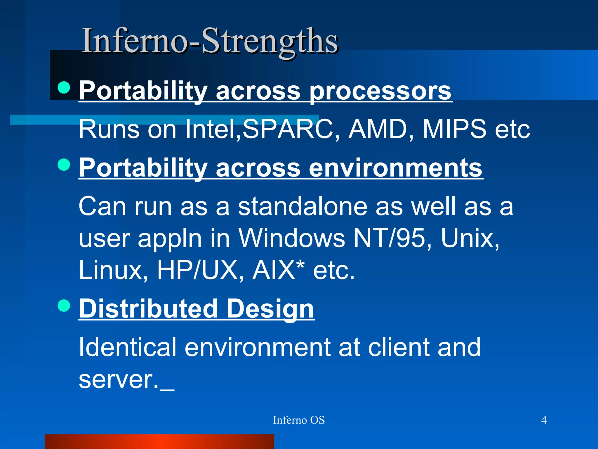 Inferno operating system | PPT