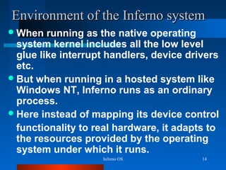 Inferno operating system | PPT