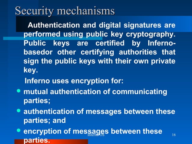 Inferno operating system | PPT