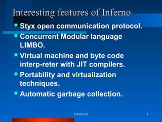 Inferno operating system | PPT
