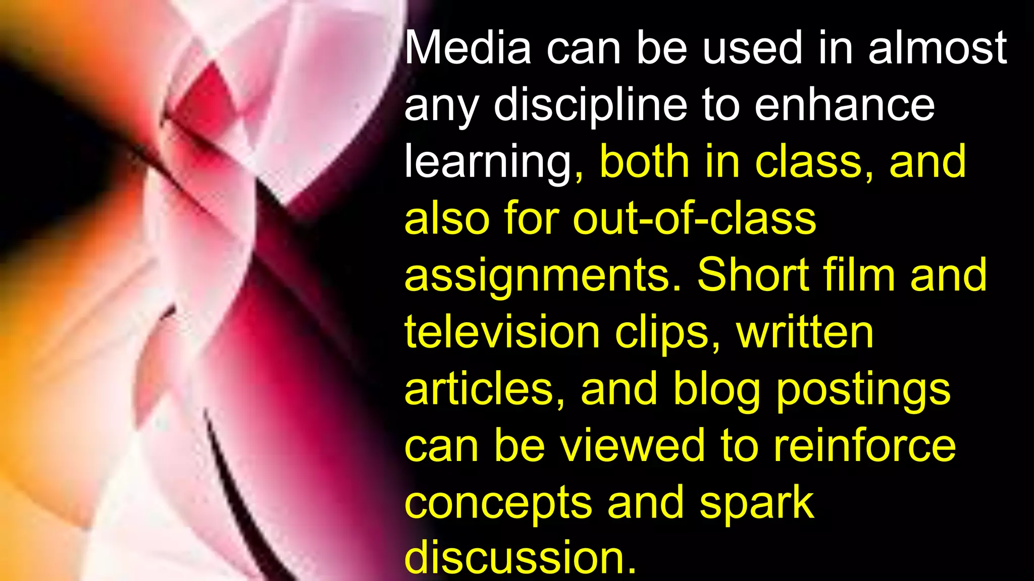 Infer purpose of the visual media | PPTX