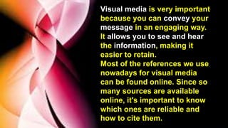 Infer purpose of the visual media | PPTX