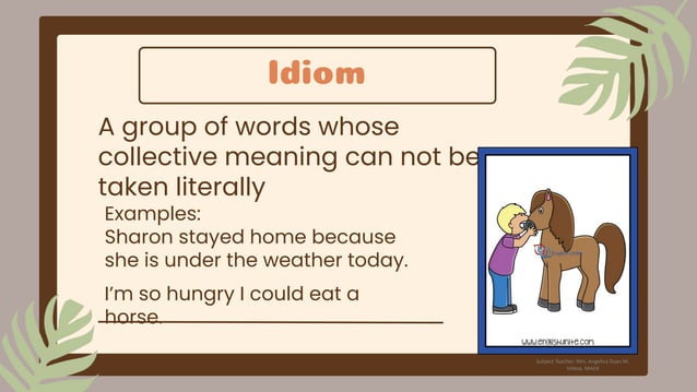 Inferring Literary Meaning from Literal Language based on Usage.pptx | Books and Literature