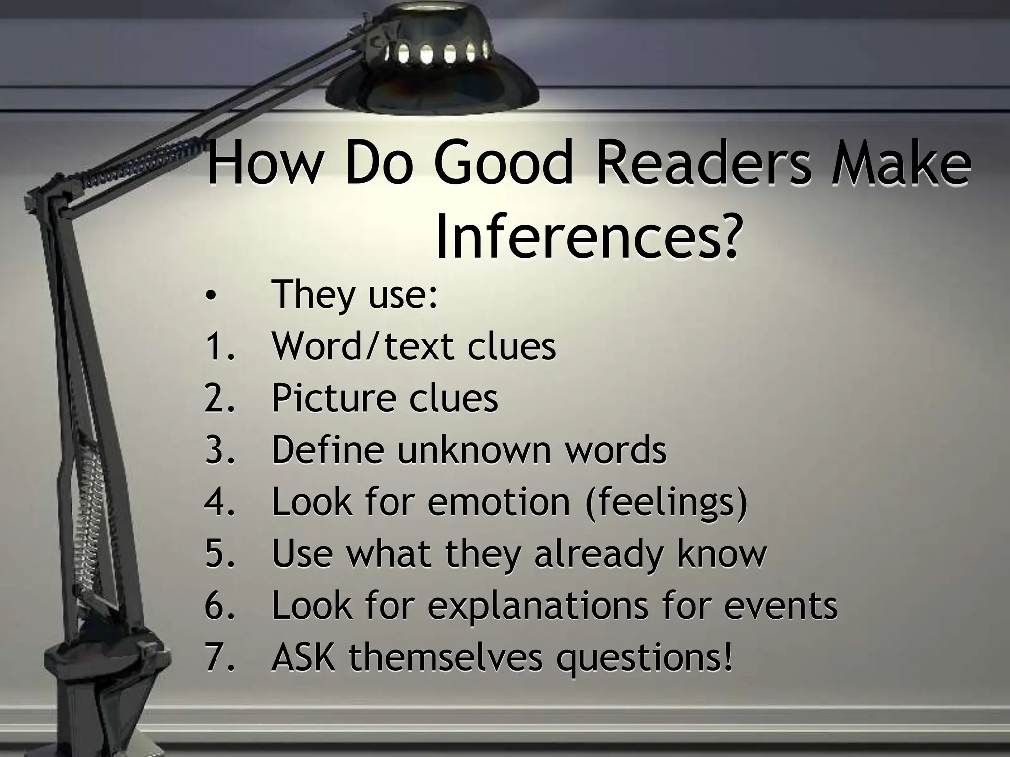 Making Infereces power point-active reading | PPT