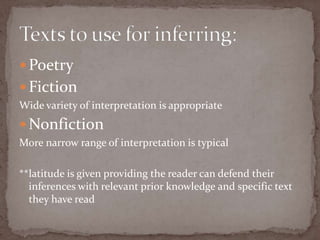 Inferring Strategy | PPTX | Books and Literature