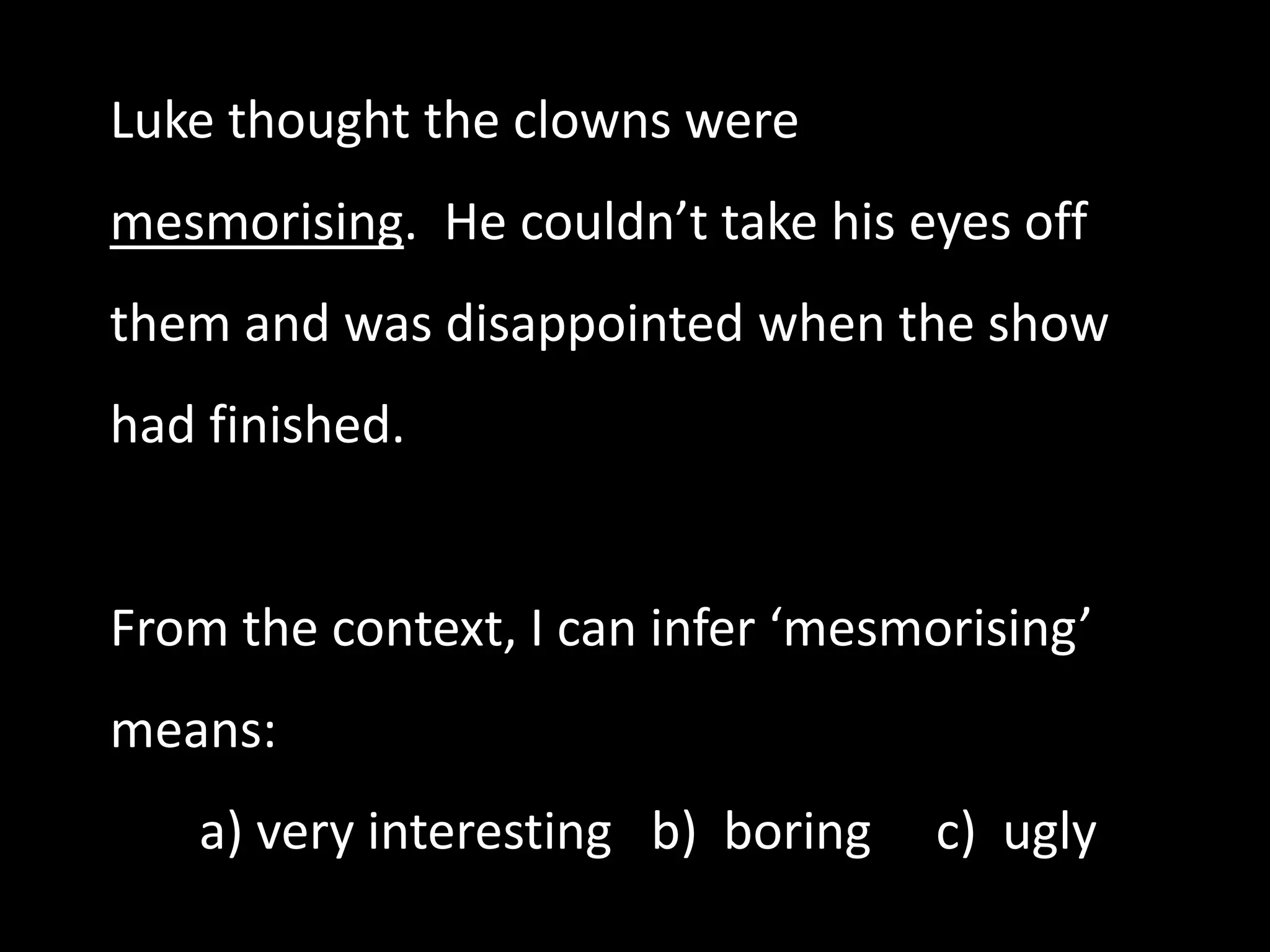 Inferring unknown words | PPTX