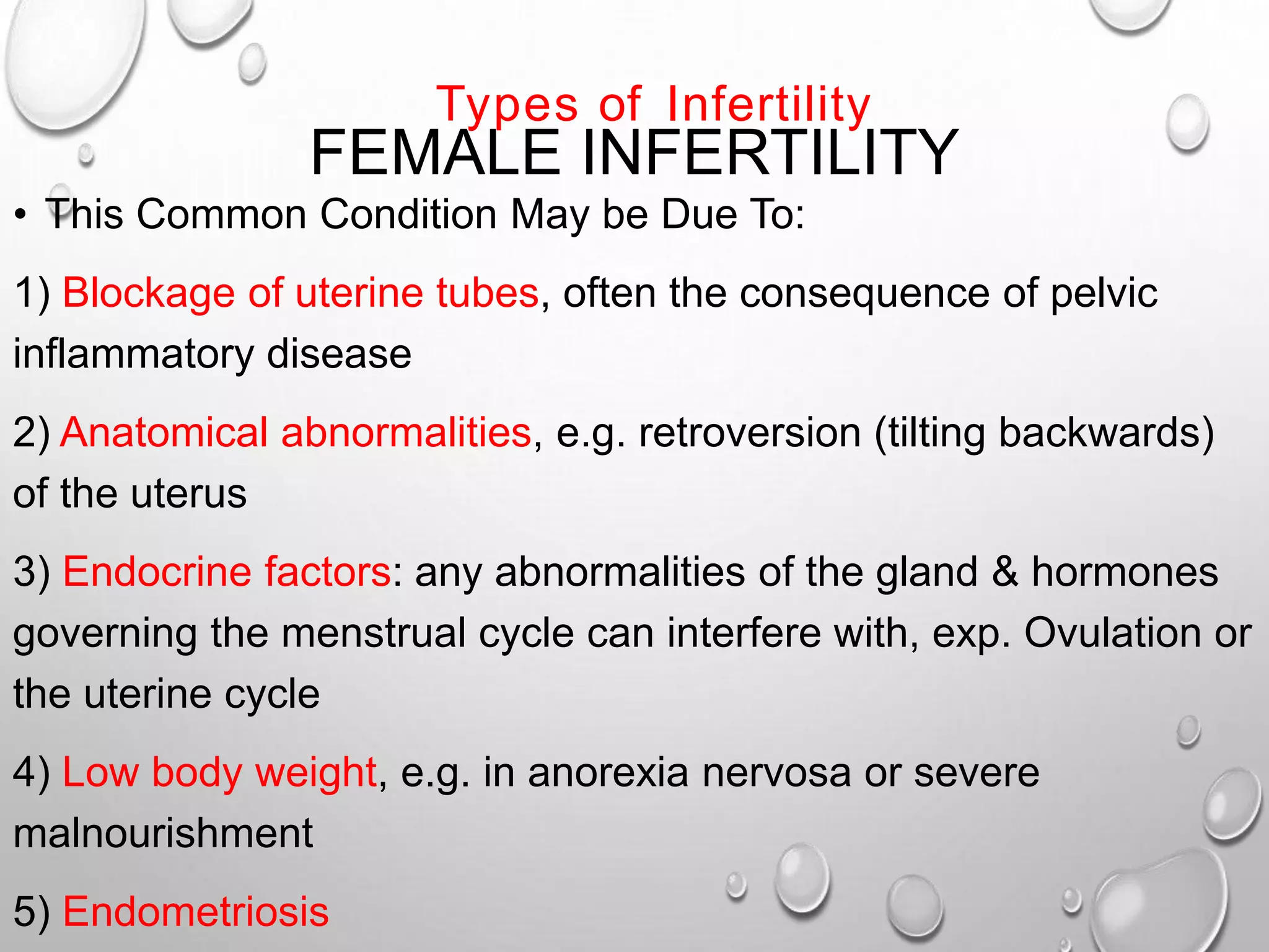 Infertility (Reproductive system disorder) | PPTX