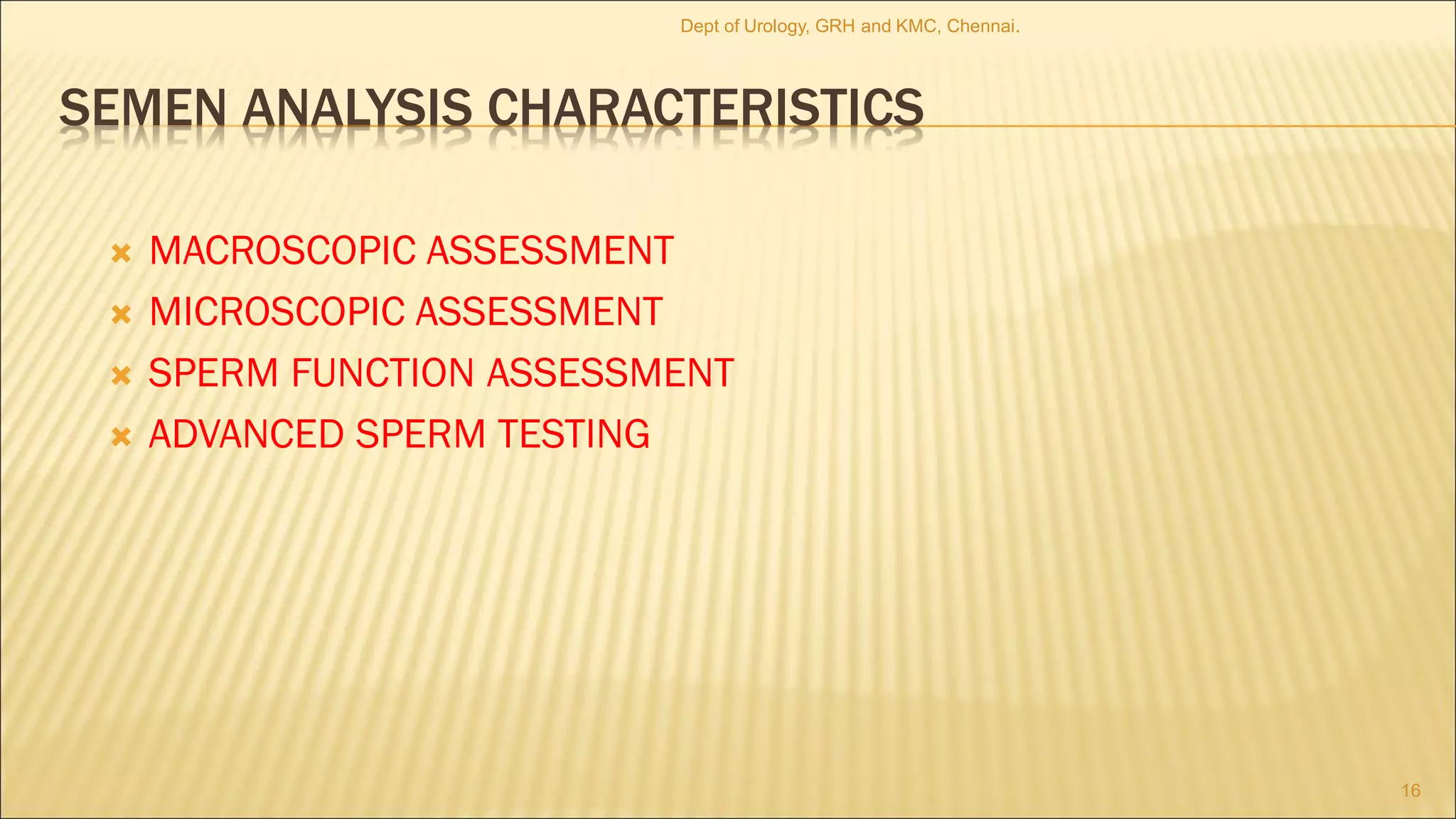 Infertility evaluation- semen analysis | PDF