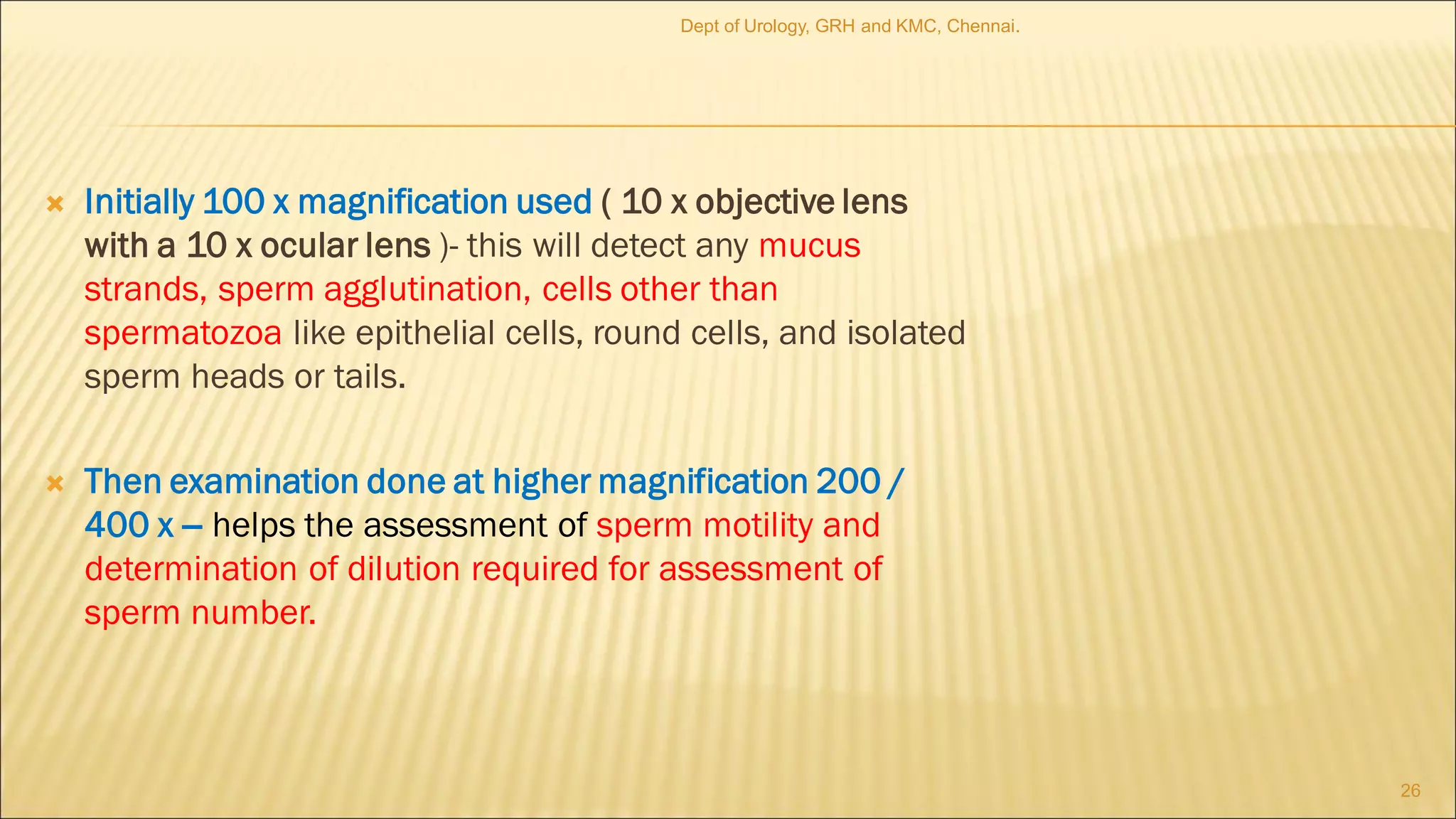 Infertility evaluation- semen analysis | PDF
