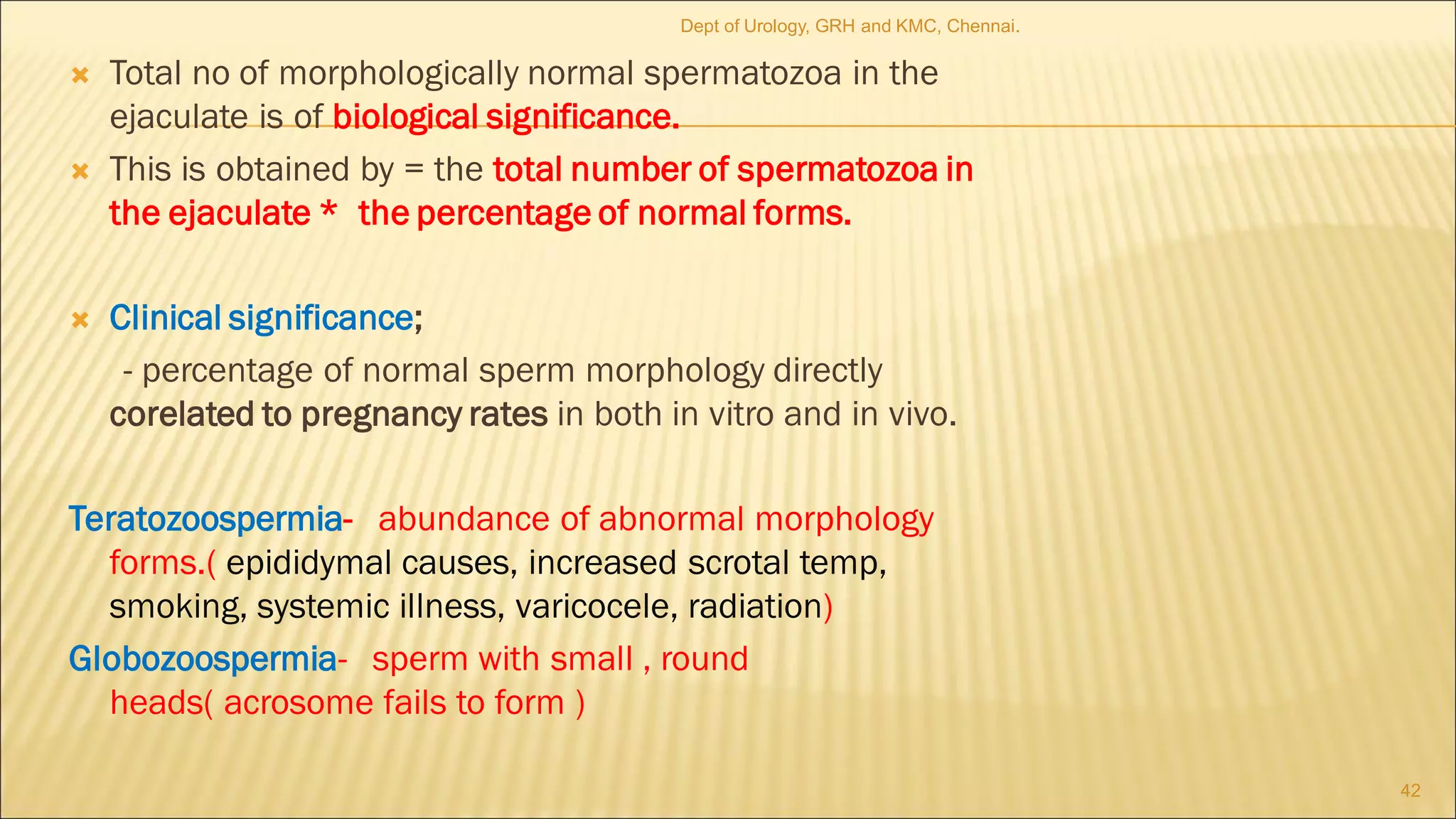 Infertility evaluation- semen analysis | PDF