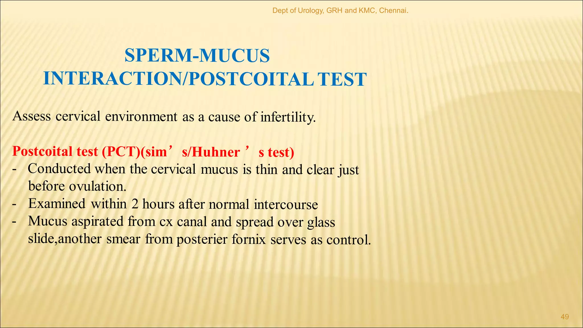 Infertility evaluation- semen analysis | PDF