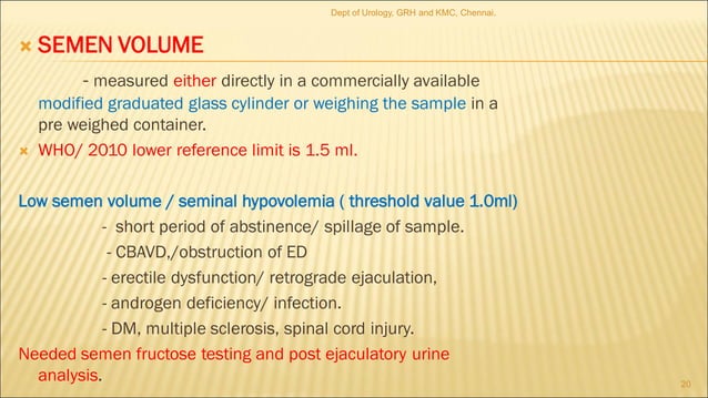 Infertility evaluation- semen analysis | PDF | Infertility | Reproductive Health
