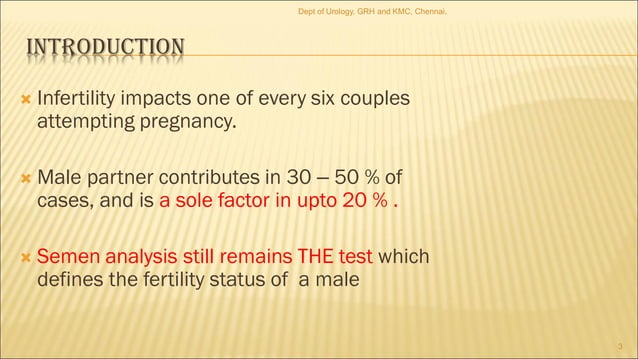 Infertility evaluation- semen analysis | PDF | Infertility | Reproductive Health